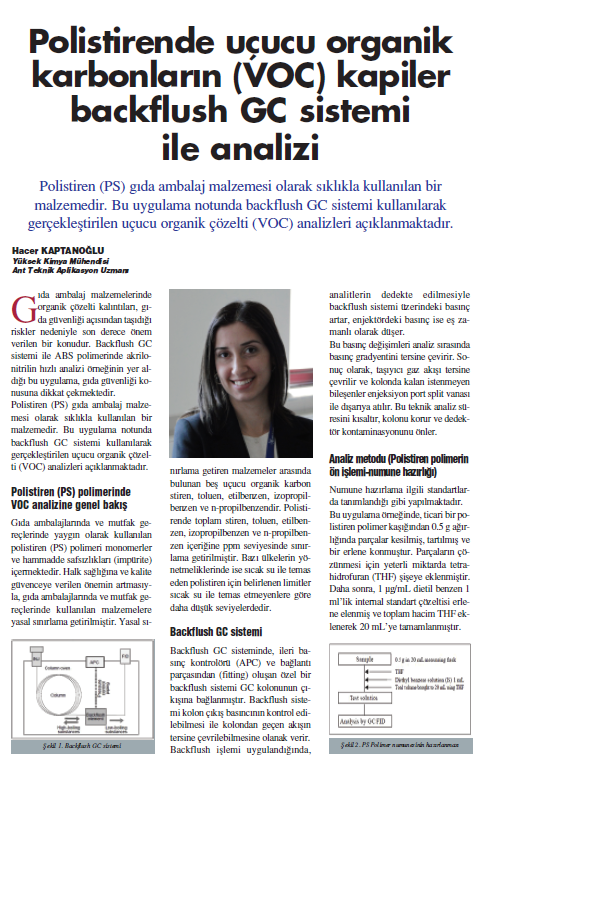 Press - Polistirende Uçucu Karbonların (VOC) Kapiler Backflush GC ...